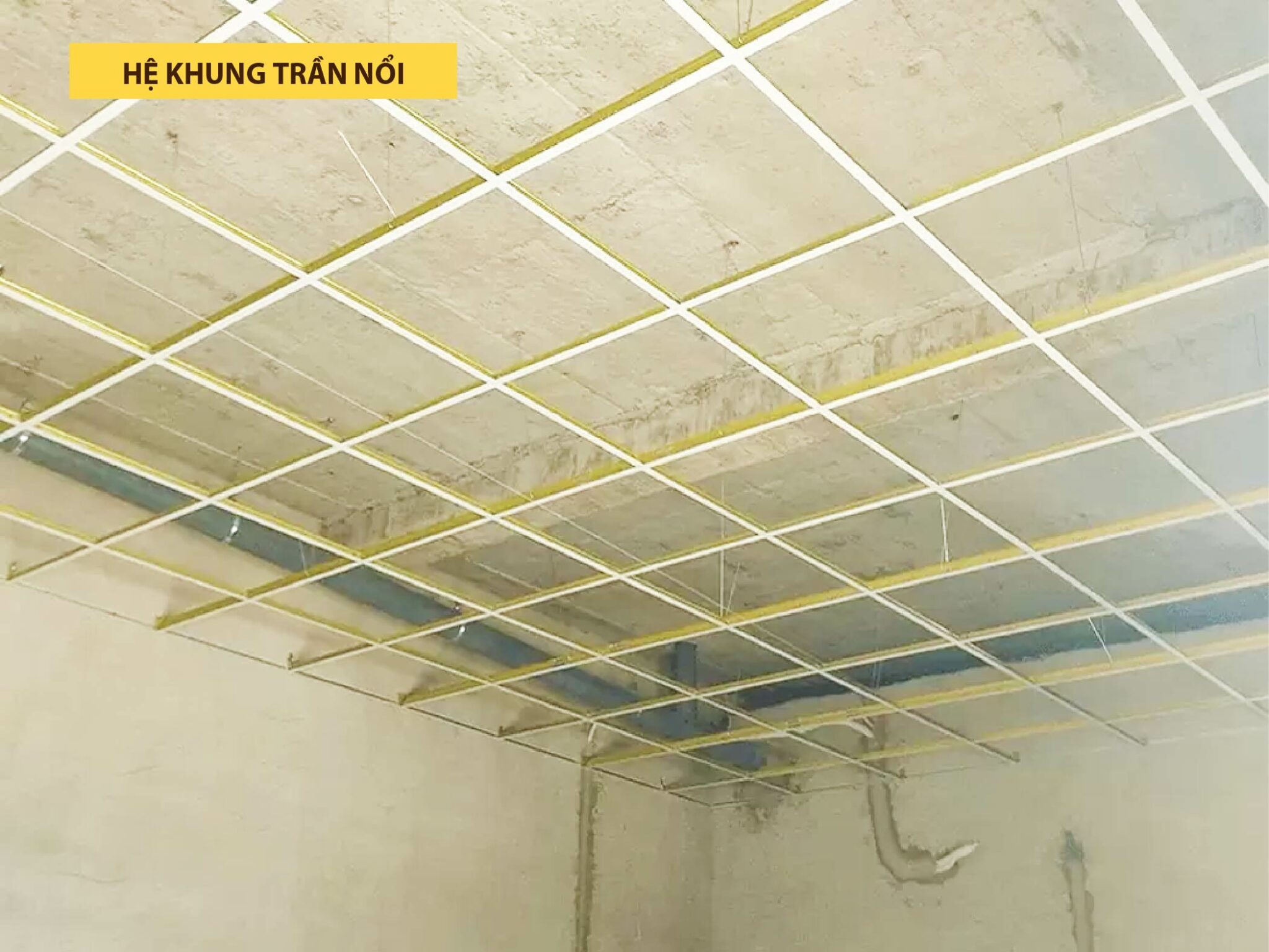 Khung xương trần thả trần thạch cao khung nổi 600x600 600x1200