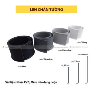 Len chân tường nhựa PVC vinyl mềm dẻo soft habagi 60 75 100 rv